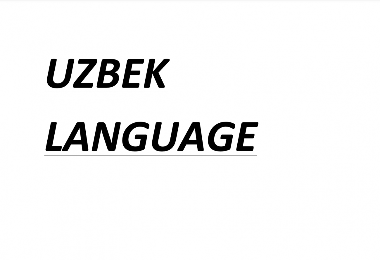 Uzbek Language Resources | The Center for East European and Russian ...