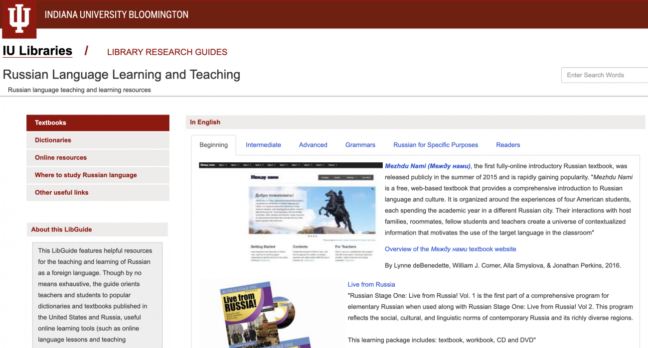 Russian Language Resources | The Center for East European and Russian ...