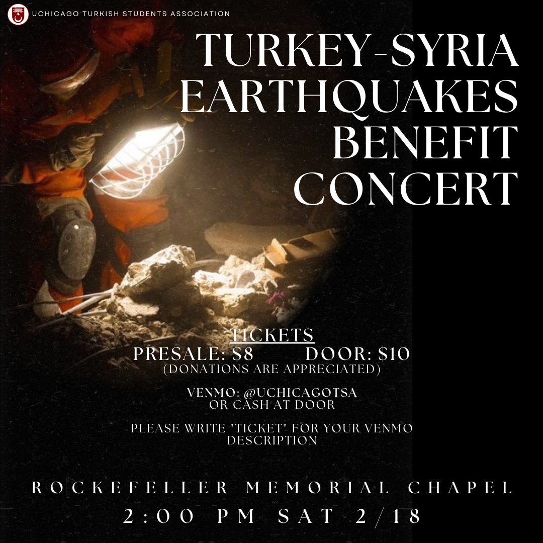 Turkey-Syria Earthquakes Benefit Concert at Rockefeller Chapel | The ...