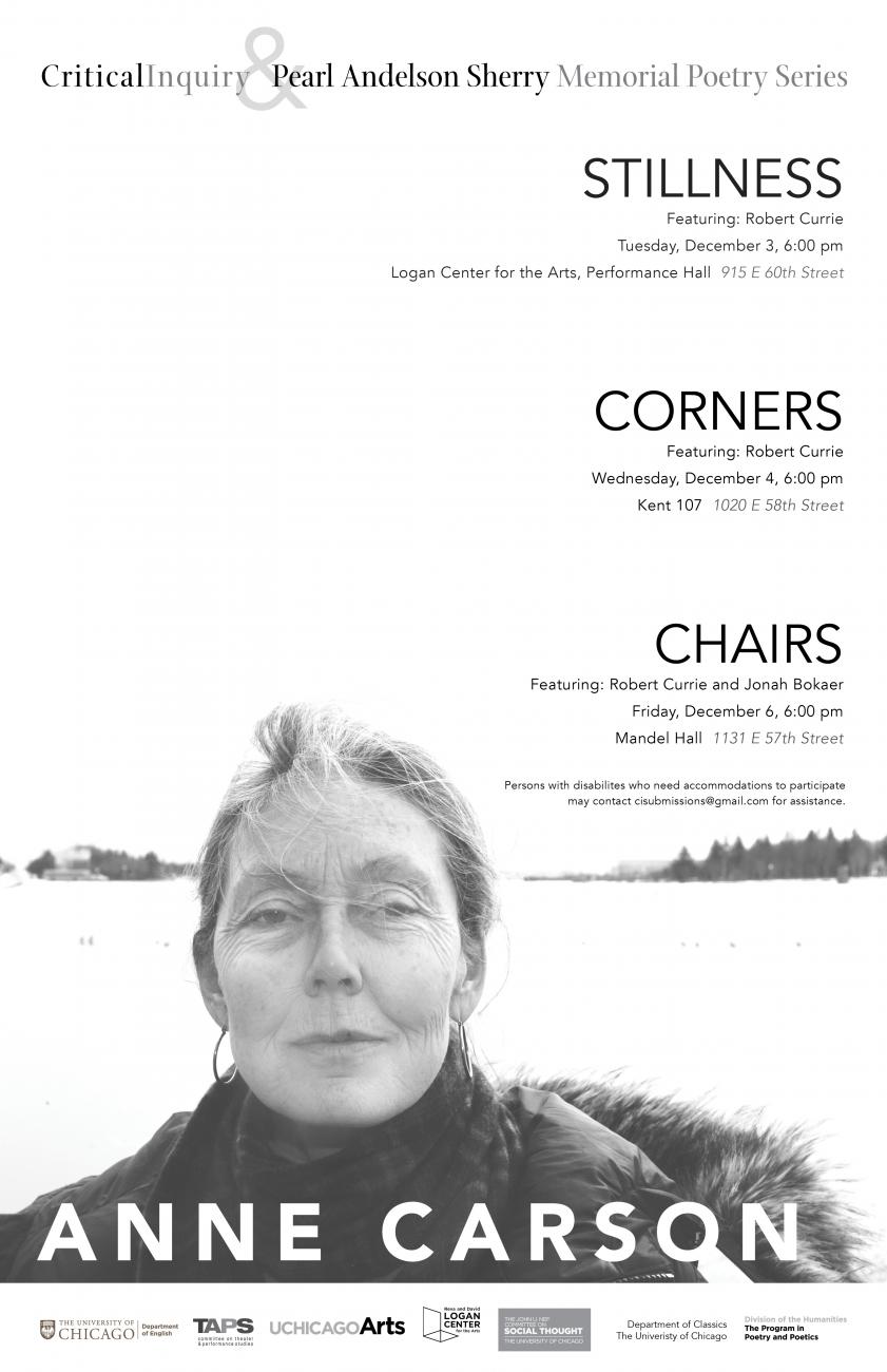 Anne Carson: "Chairs" | Creative Writing
