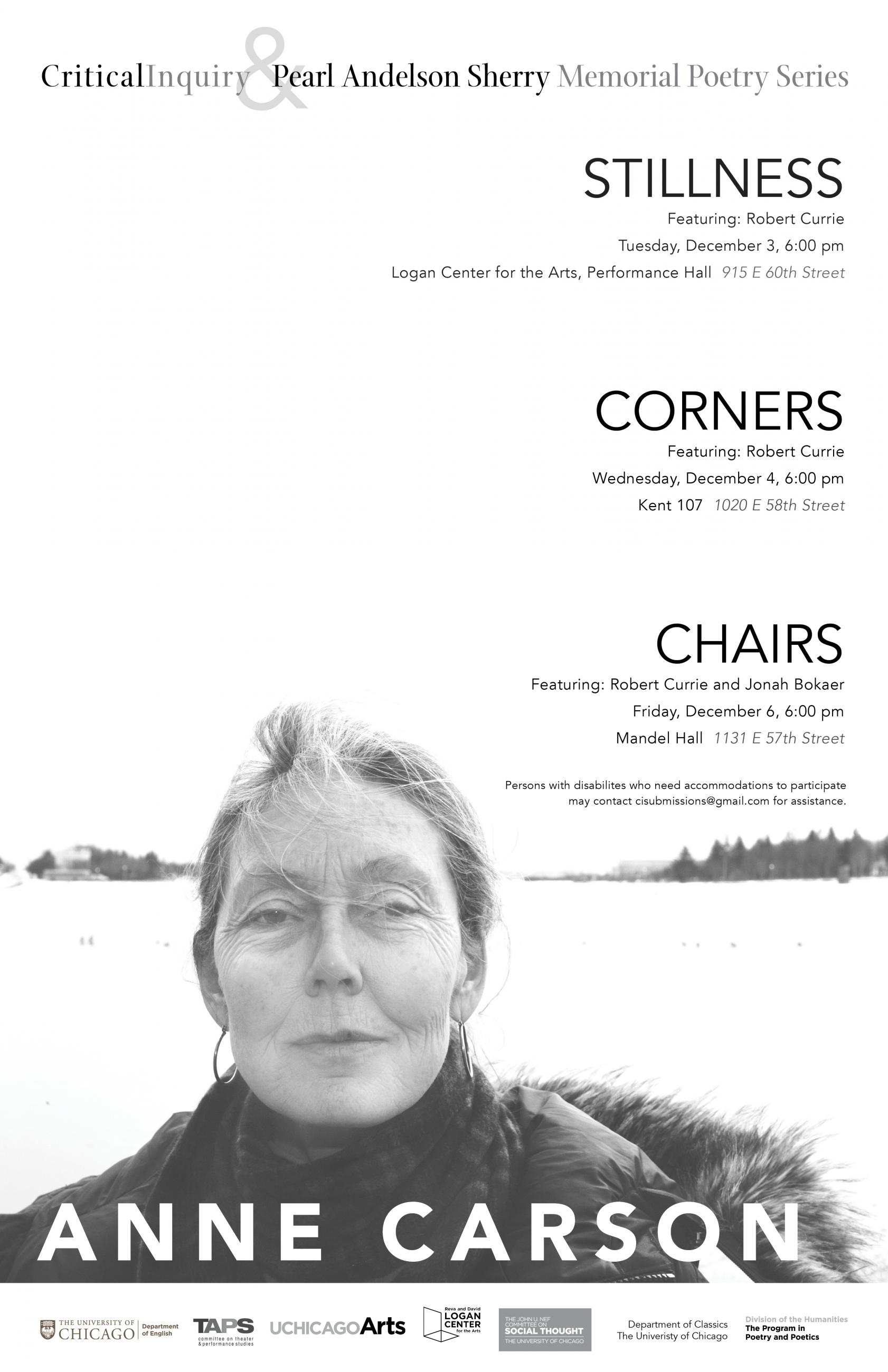 Anne Carson: "Chairs" | Creative Writing