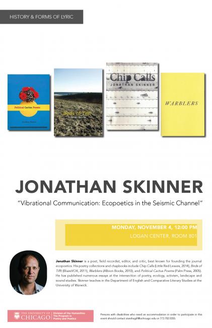 HFL with Jonathan Skinner: "Vibrational Communication: Ecopoetics in ...